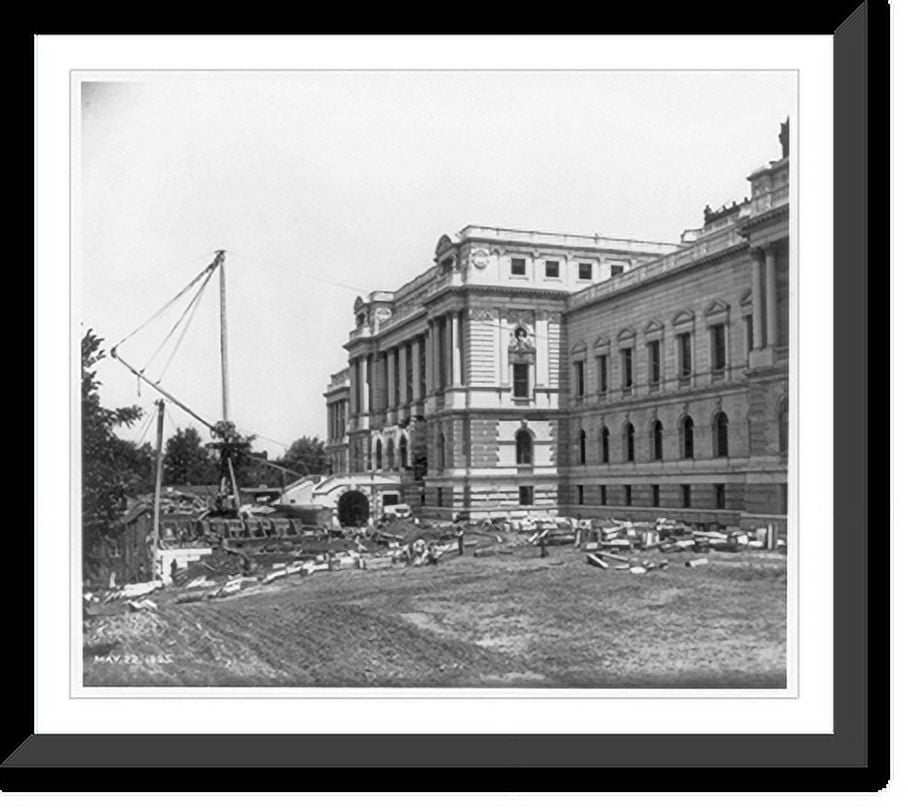 Historic Framed Print, [Construction of Library of Congress, May 22 ...