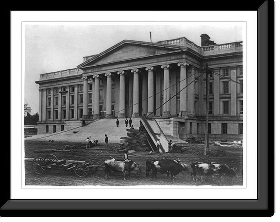Historic Framed Print, [Construction of Treasury Building, Washington ...