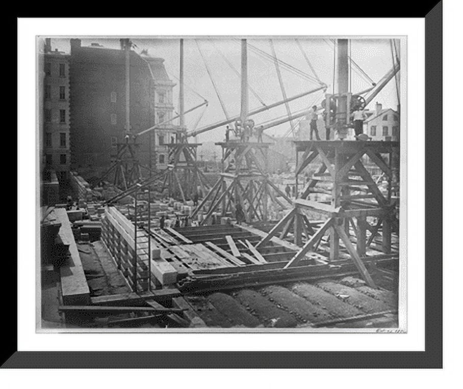 Historic Framed Print, [Construction photos of State, War & Navy bldg ...