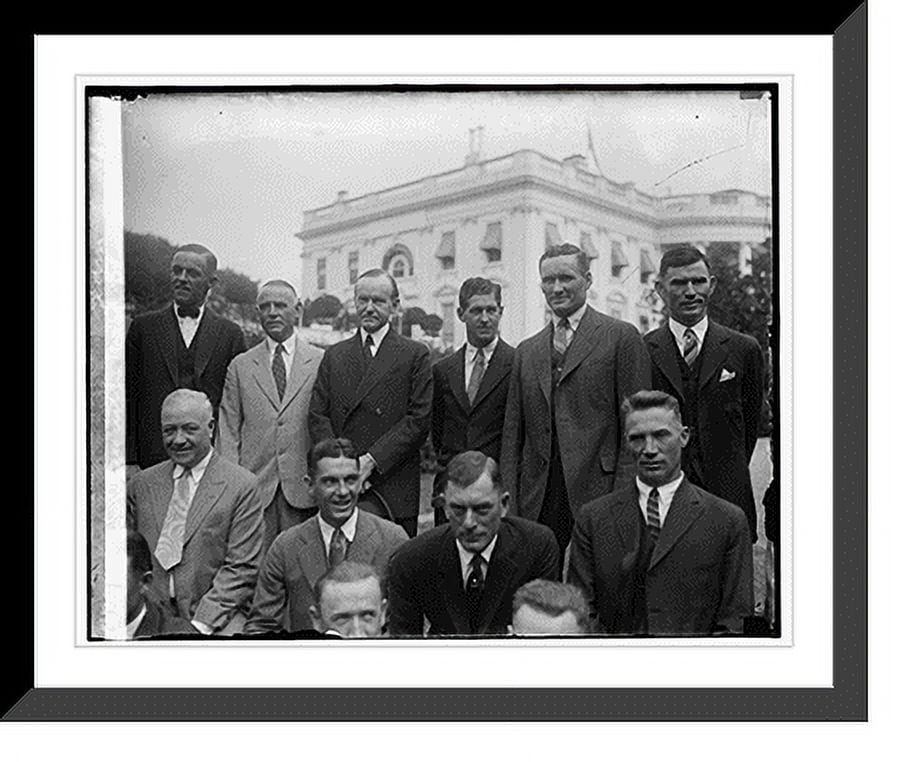 Historic Framed Print, Coolidge with Wash. Baseball team, 9/28/25, 17-7 ...