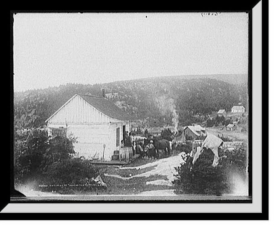 Historic Framed Print, Cottage of inhabitant, Tadousac [sic], 17-7/8" x ...