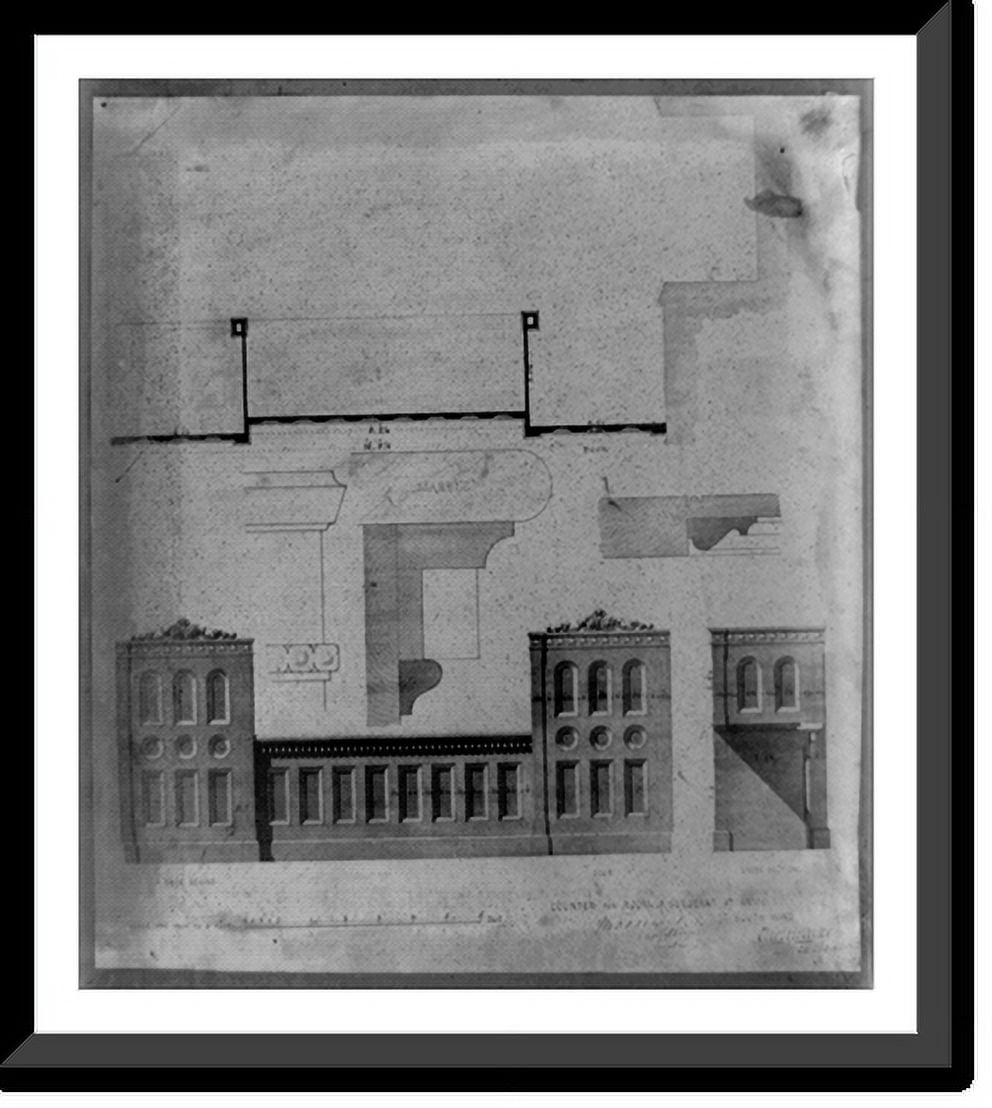 Historic Framed Print, Counter for room of Sergeant at Arms, 17-7/8" x ...