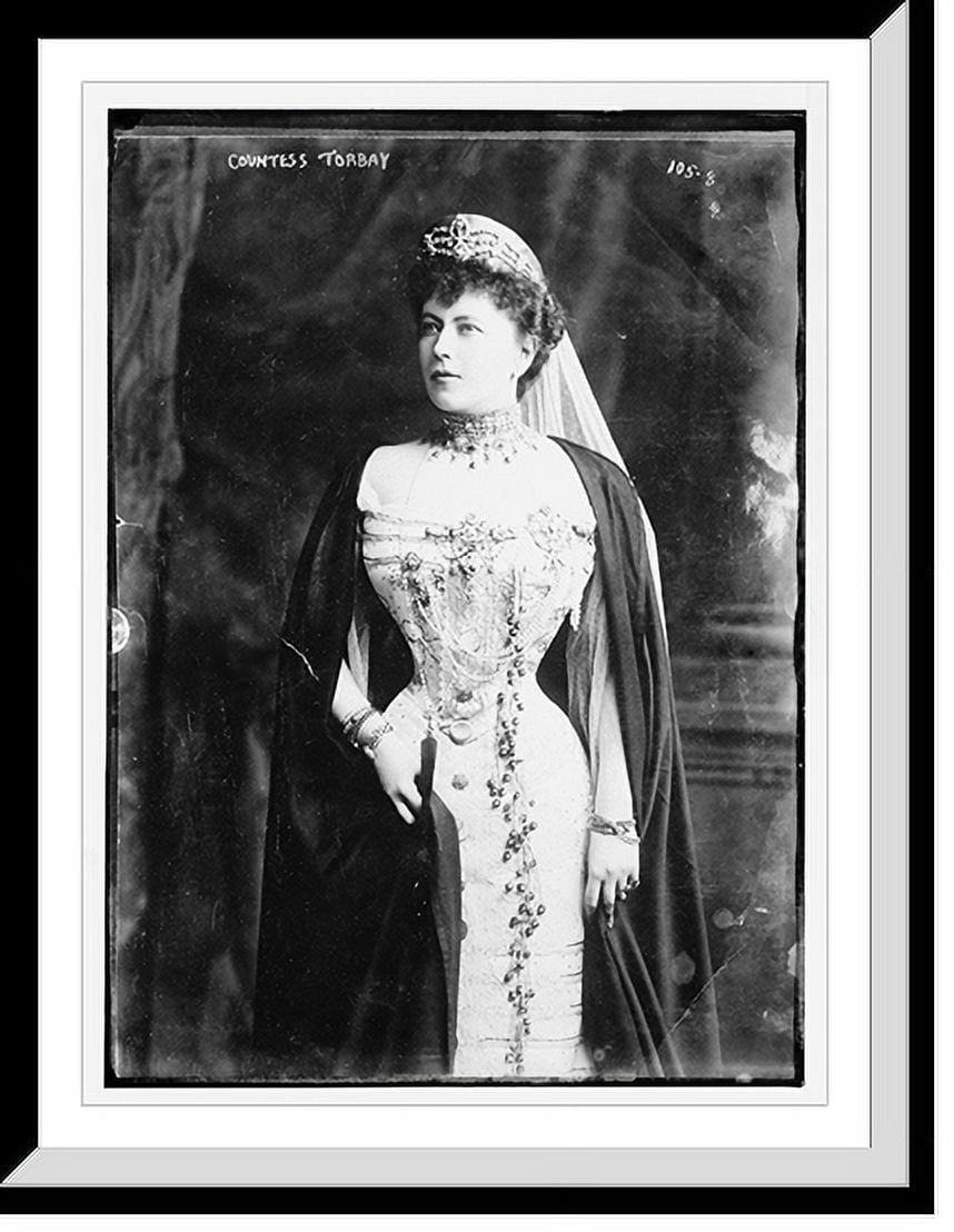 Historic Framed Print, Countess Torbay, standing, 17-7/8" x 21-7/8 ...