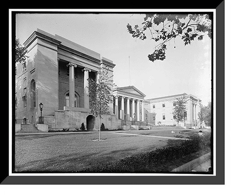 Historic Framed Print, Court House exterior, 17-7/8" x 21-7/8 ...
