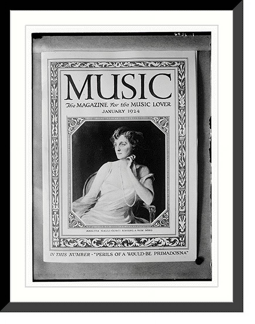 Historic Framed Print, Cover of MUSIC Magazine . Pic. of Amelita Galli ...