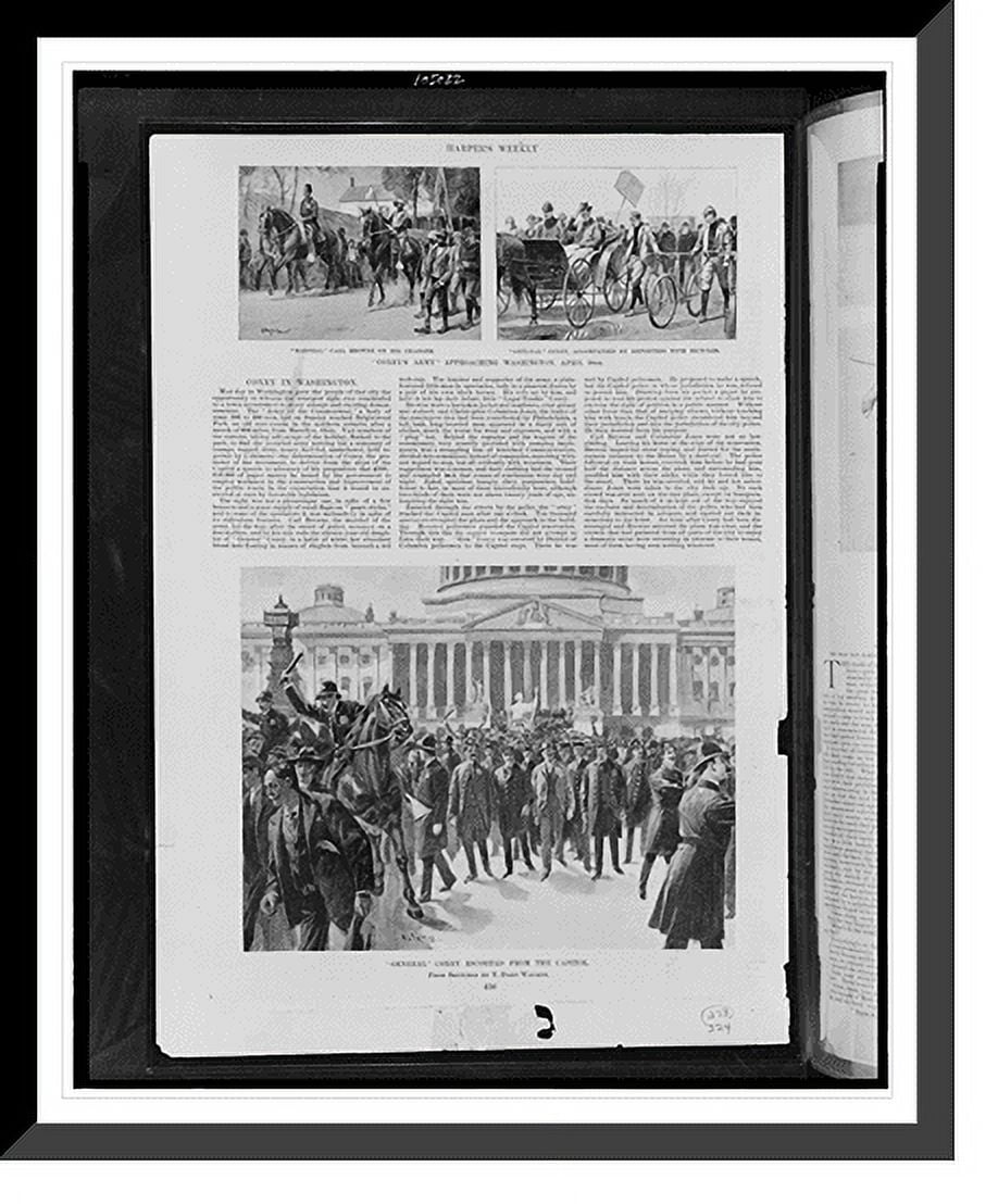 Historic Framed Print, Coxey's Army approaching Washington, April 30th ...