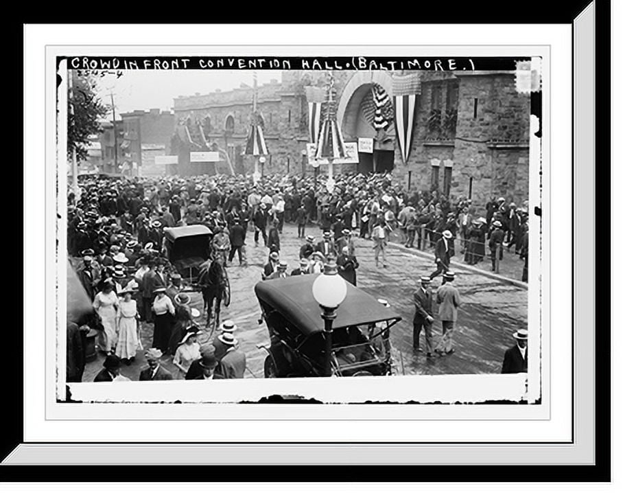 Historic Framed Print, Crowd in front of Convention Hall Baltimore, Md ...