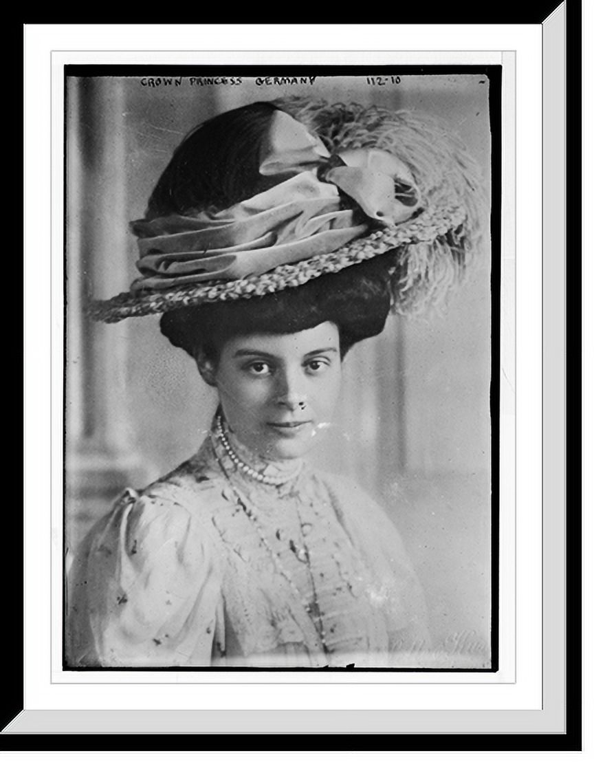 Historic Framed Print, Crown Princess of Germany, portrait bust, 17-7/8 ...