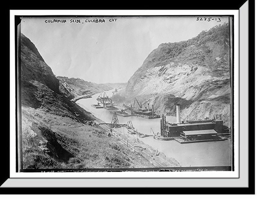 Historic Framed Print, Cularacha Slide, Culebra Cut, 17-7/8" x 21-7/8 ...