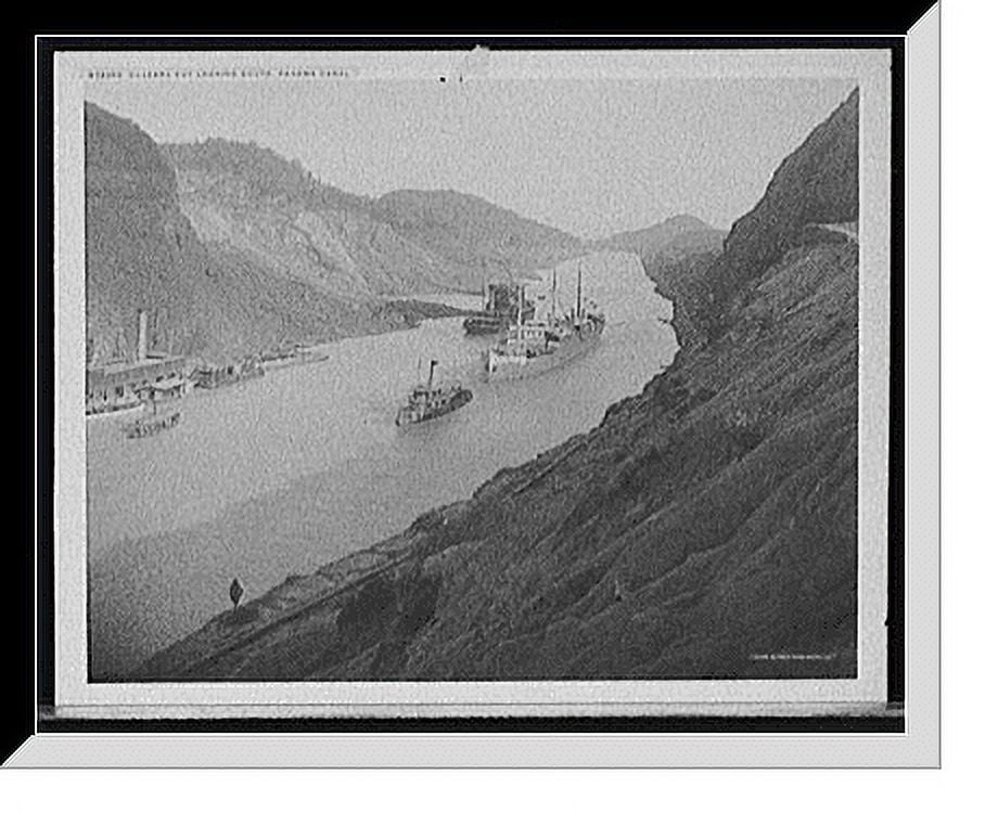 Historic Framed Print, Culebra Cut, looking south, Panama Canal, 17-7/8 ...