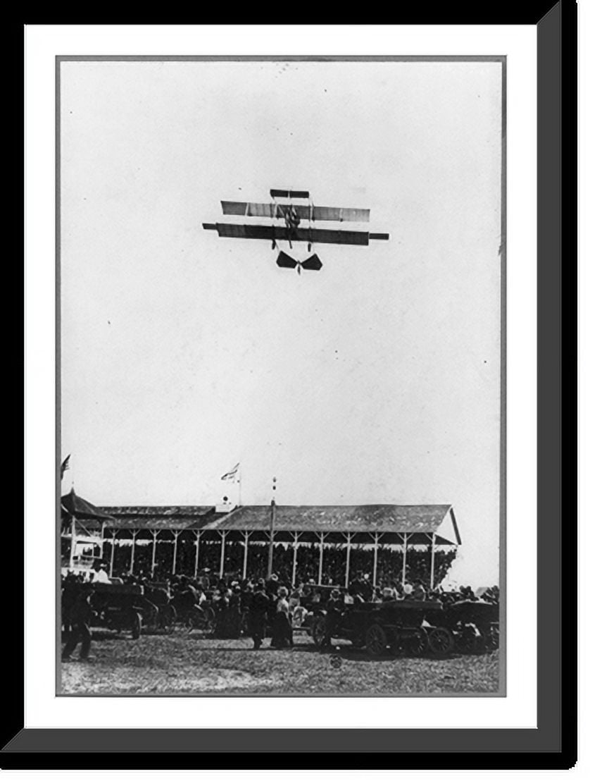 Historic Framed Print, Curtiss biplane [in flight] at Northern ...