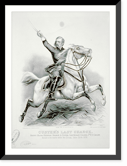 Historic Framed Print, Custer's last charge: Brevet Major-General ...