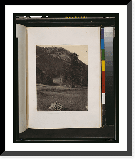 Historic Framed Print, Cutting and cairn on the boundary line, 17-7/8 ...