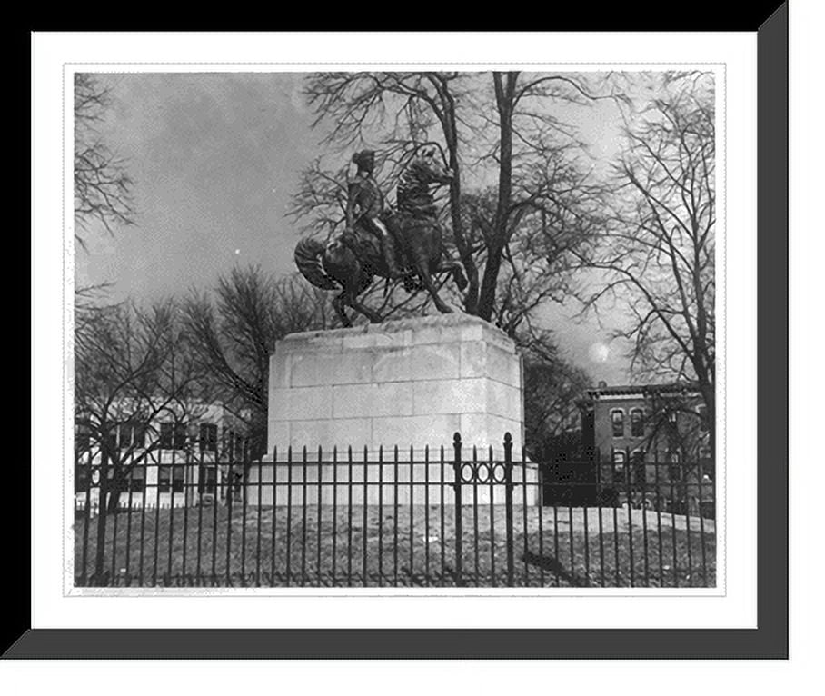Historic Framed Print, D.C., Washington. Statues. George Washington at ...