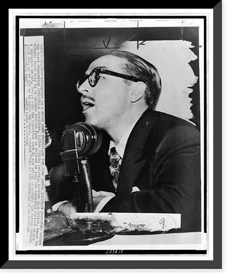 Historic Framed Print, [Dalton Trumbo, Hollywood screen writer, head ...