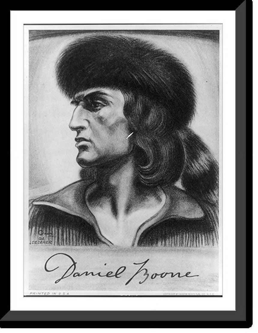 Historic Framed Print, [Daniel Boone, 1734-1820, bust portrait, facing ...