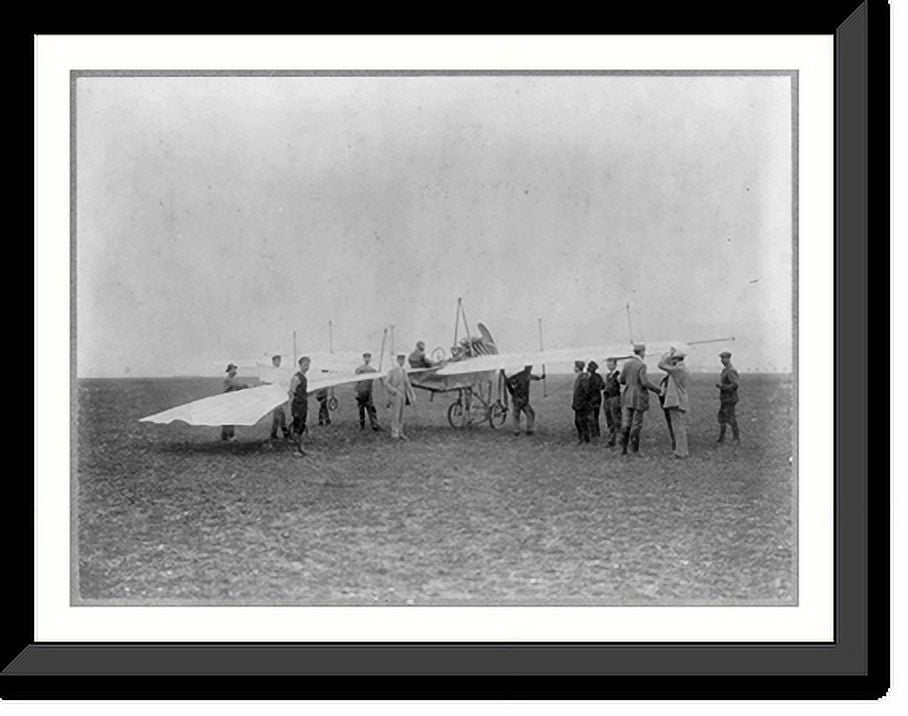 Historic Framed Print, [Danish aviator, Jacob Christian Ellehammer, in ...