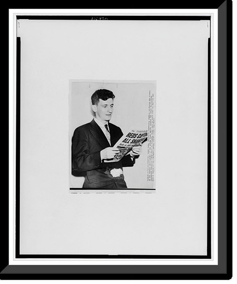 Historic Framed Print, [David Bohm, half-length portrait, facing right ...