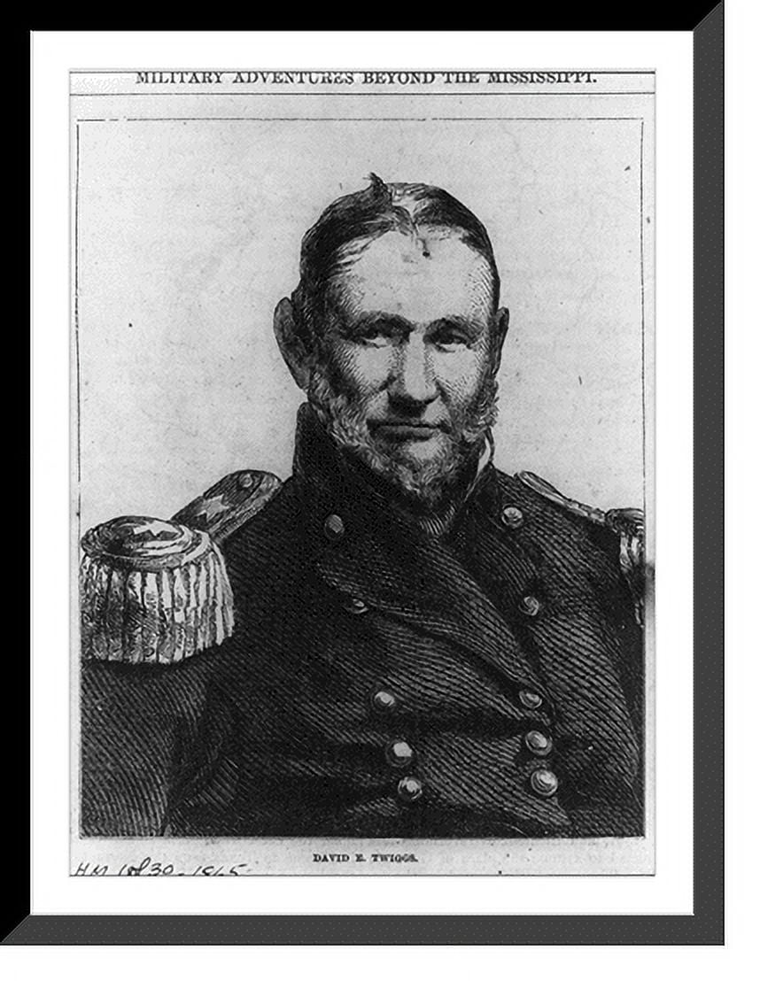 Historic Framed Print, [David E. Twiggs, head and shoulders, facing ...