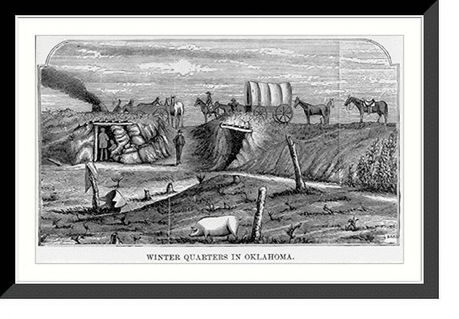 Historic Framed Print, [David L. Payne leading boomers" into Okla ...