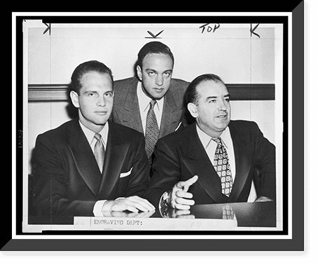 Historic Framed Print, [David Schine (left), Roy M. Cohn, and Senator ...