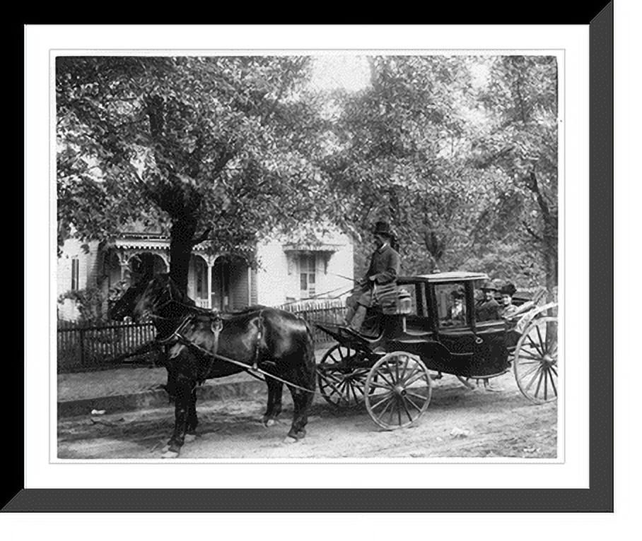 Historic Framed Print, [David Tobias Howard, an undertaker, his mother ...
