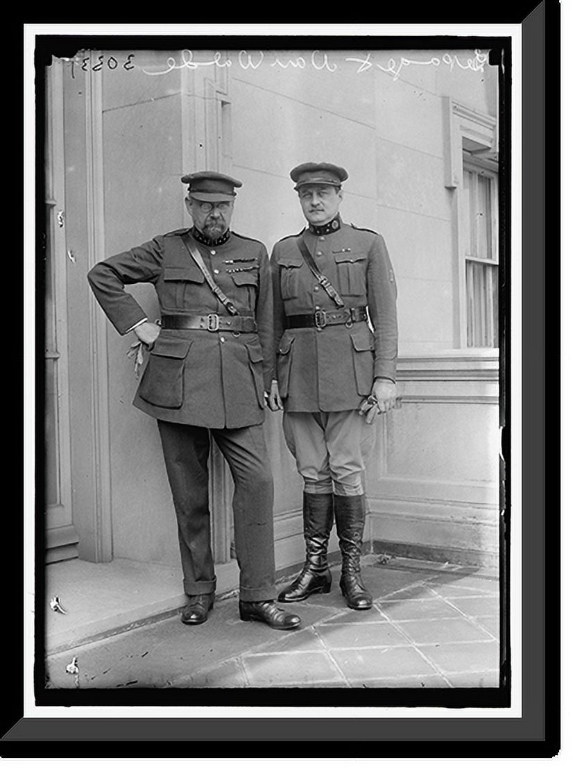 Historic Framed Print, DePAGE, D. COLONEL, BELGIAN ARMY. LEFT, WITH ...