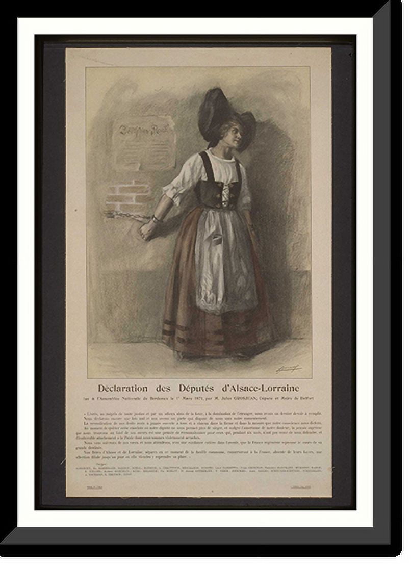 Historic Framed Print, Deacuteclaration des deacutepudoets dAlsace ...