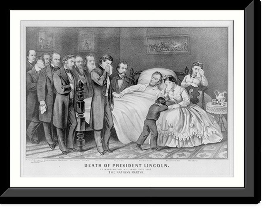 Historic Framed Print, Death of President Lincoln: At Washington, D.C ...