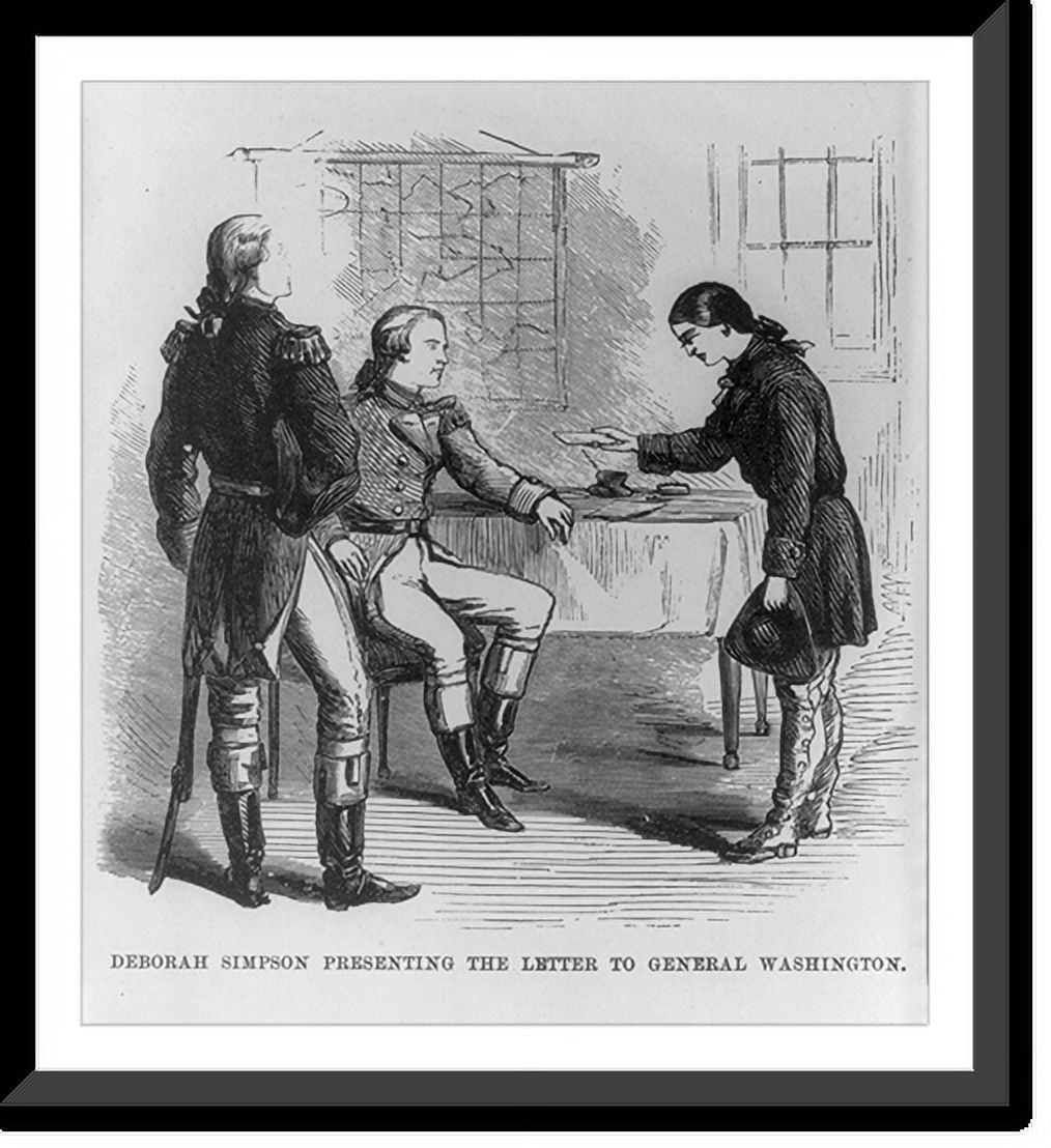 Historic Framed Print, Deborah Simpson [i.e., Sampson] presenting the ...