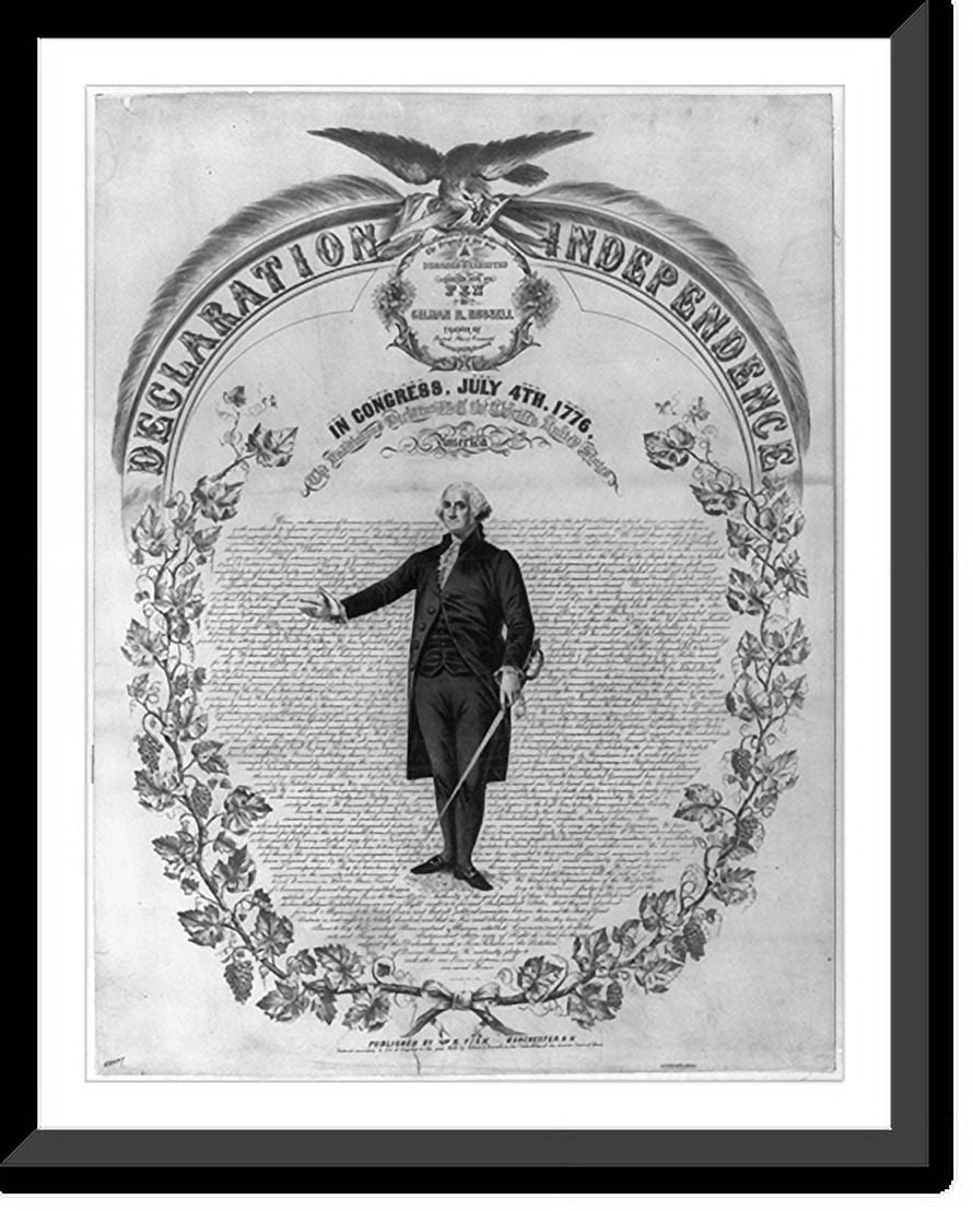 Historic Framed Print, Declaration of Independence - 9, 17-7/8" x 21-7/ ...