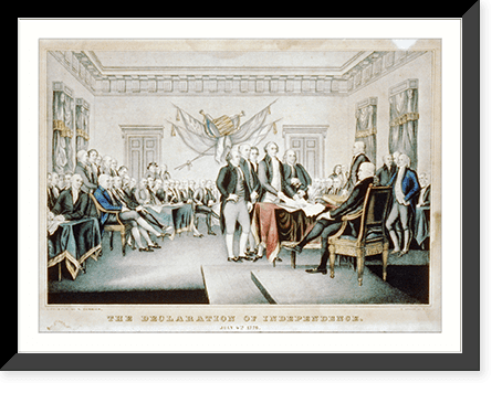 Historic Framed Print, Declaration of Independence: July 4th 1776 - 3 ...