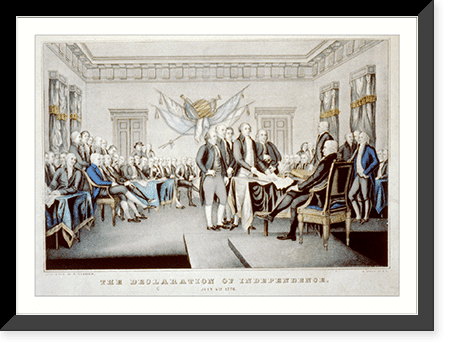 Historic Framed Print, Declaration of Independence: July 4th 1776 - 4 ...