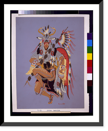 Historic Framed Print, [Deer dancer].Crumbo., 17-7/8" x 21-7/8 ...