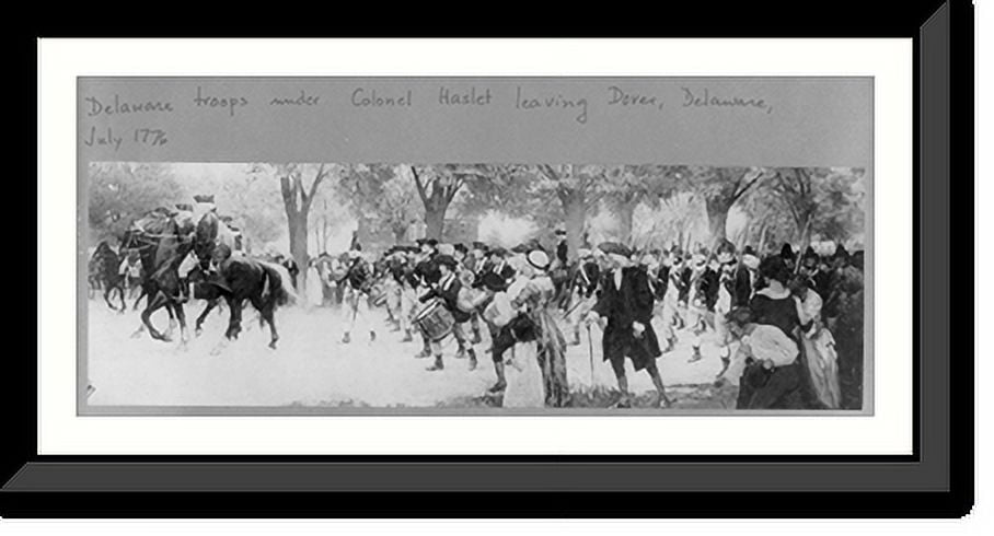 Historic Framed Print, Delaware troops under Colonel [John] Haslet ...