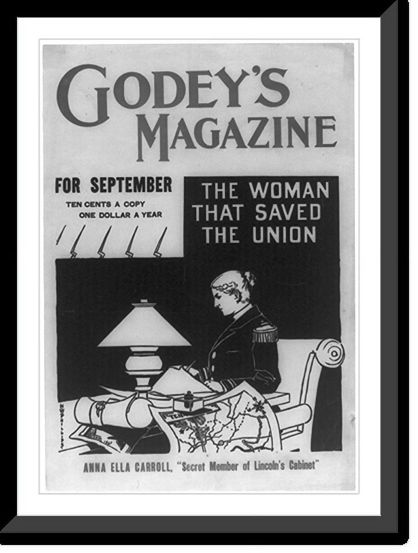 Historic Framed Print, [Design for Godey's Magazine cover for September ...