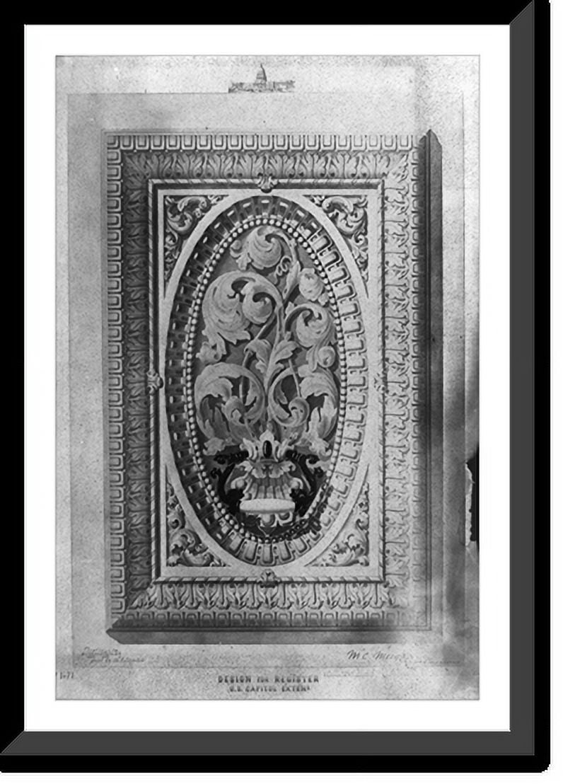 Historic Framed Print, Design for register, 17-7/8" x 21-7/8" - Walmart.com