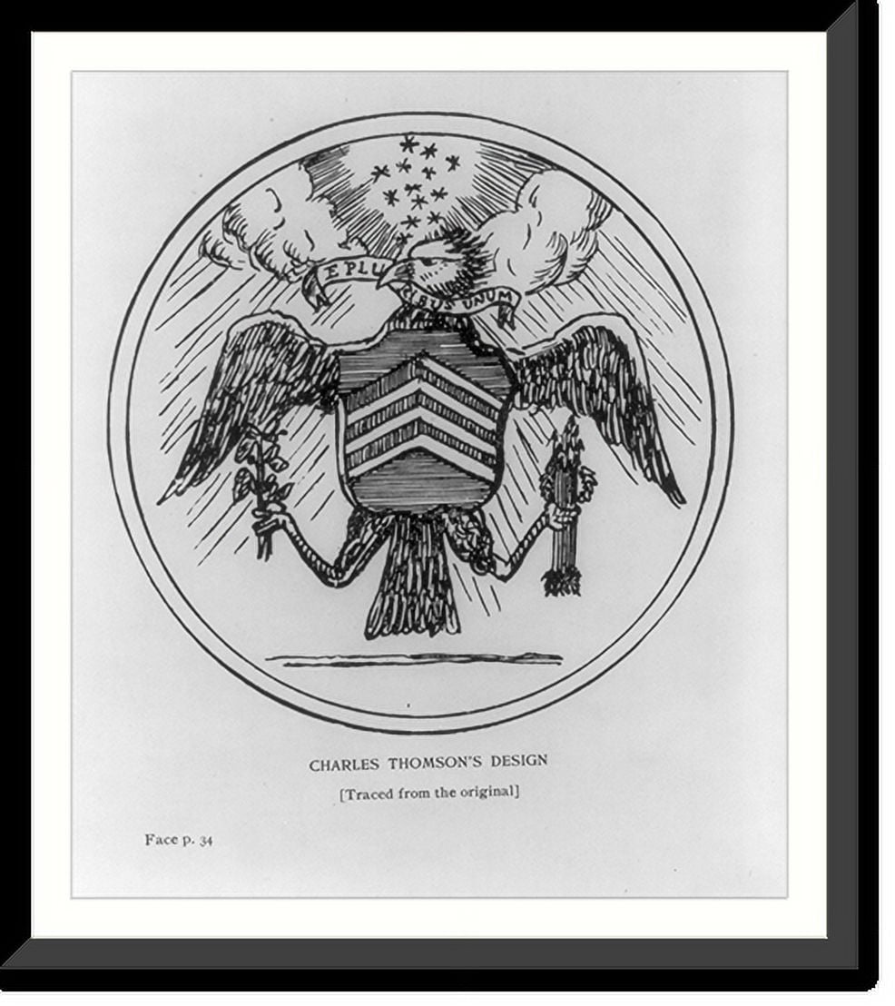 Historic Framed Print, [Designs for the Seal of the United States ...