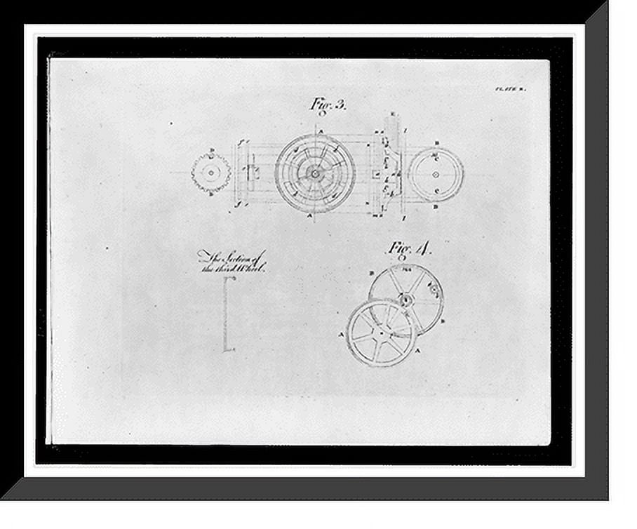 Historic Framed Print, [Details of a chronometer designed by John ...