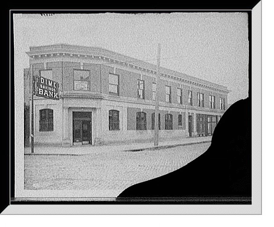 Historic Framed Print, Dime Savings Bank, Russell [Street] and Gratiot ...