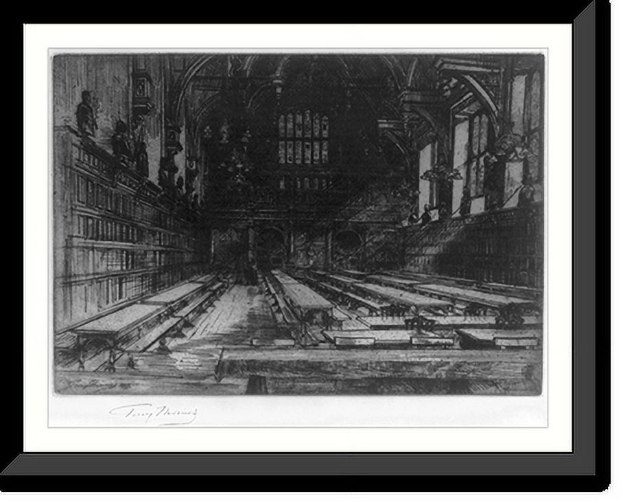 Historic Framed Print, [Dining hall of the Middle Temple, London ...
