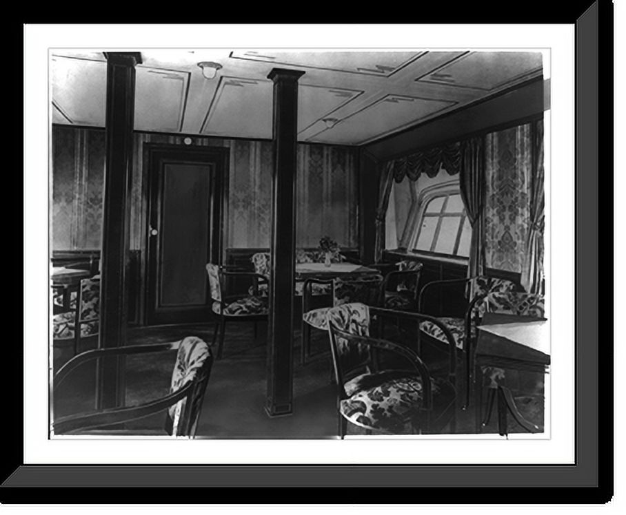 Historic Framed Print, [Dining room of the airship Graf Zeppelin"]", 17 ...