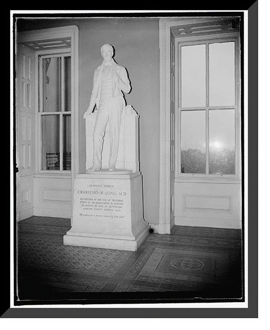 Historic Framed Print, Dr. Crawford Long statue in Capitol, 17-7/8" x ...