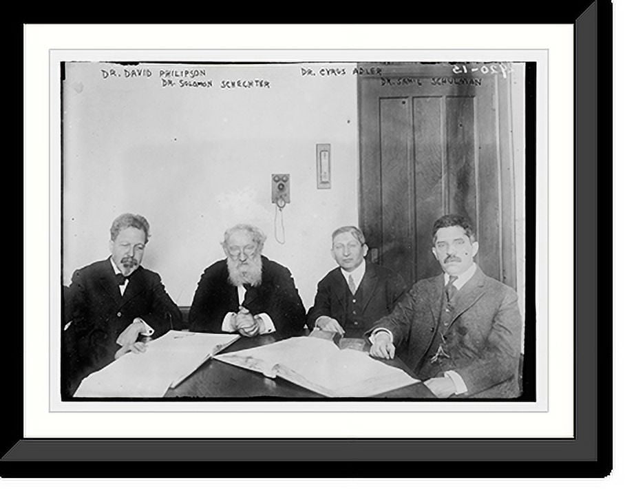 Historic Framed Print, Dr. David Philipson, Dr. Solomon Schechter, Dr ...