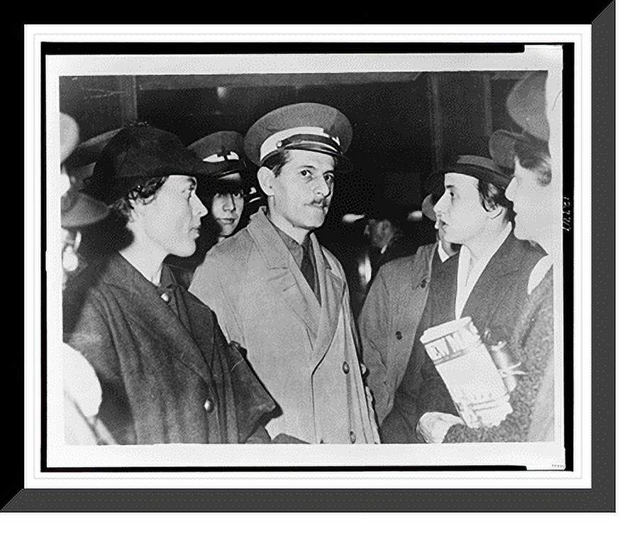 Historic Framed Print, [Dr. Edward Barsky, center, in uniform, head of ...