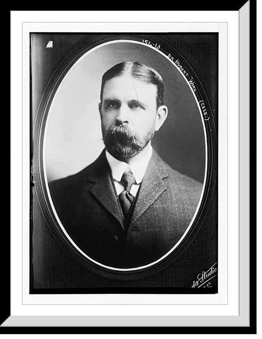 Historic Framed Print, Dr. Hubert Work, Colorado, cameo portrait, 17-7/ ...