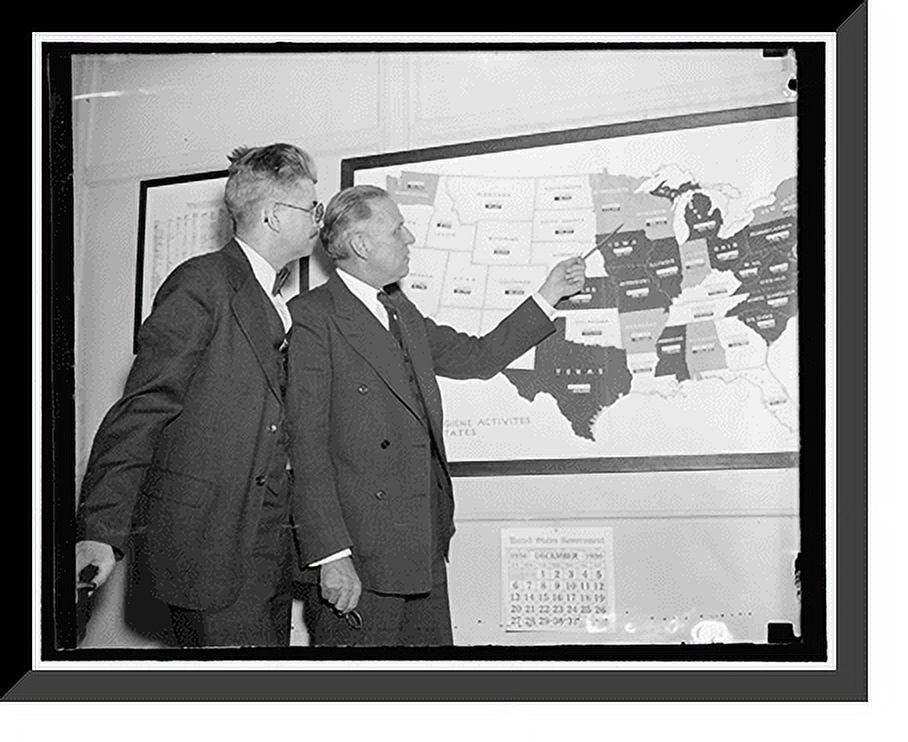 Historic Framed Print, Dr. John W. Miller, (left) pathologist, and Dr ...