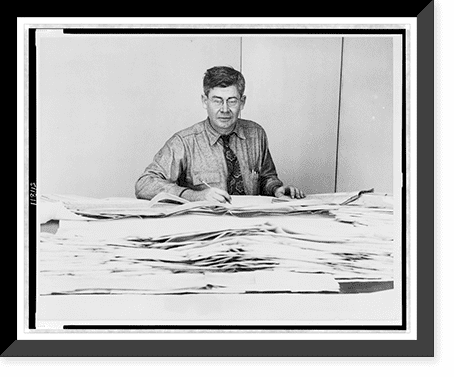 Historic Framed Print, [Dr. Maurice Ewing, half-length portrait, facing ...