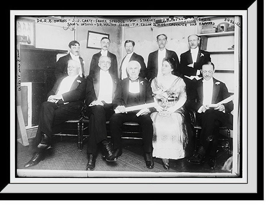 Historic Framed Print, Dr. R.B. Owens, J.J. Carty, Frank Sprague, Wm ...