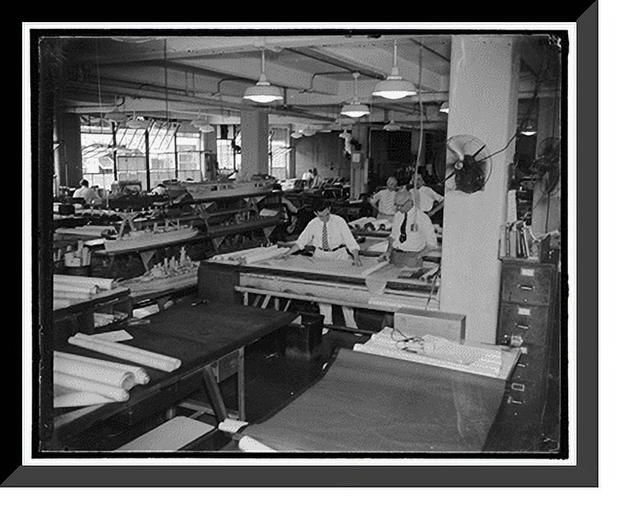 Historic Framed Print, Drafting room, Navy Dept., 17-7/8" x 21-7/8 ...